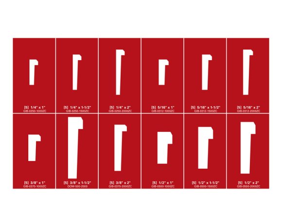 Gib Head Key Assortment ZC 60pc