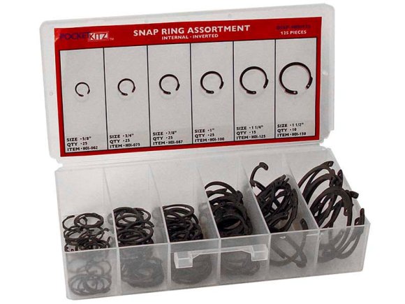 Retaining Ring Internal Inverted Assort 125pc