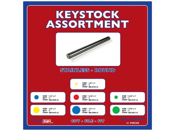 Round Keystock SS Assort 31pc