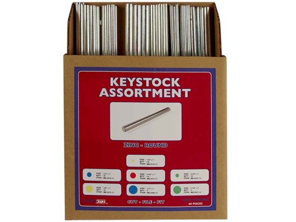 Round Keystock 1 Ft ZC Assort 60pc