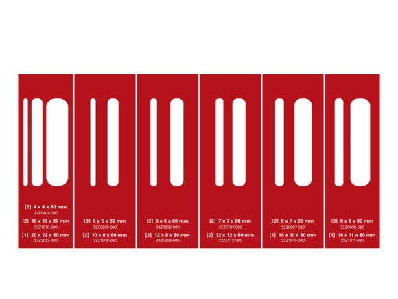 Machine Key Form A Metric Zinc Clear Assortment 25pc