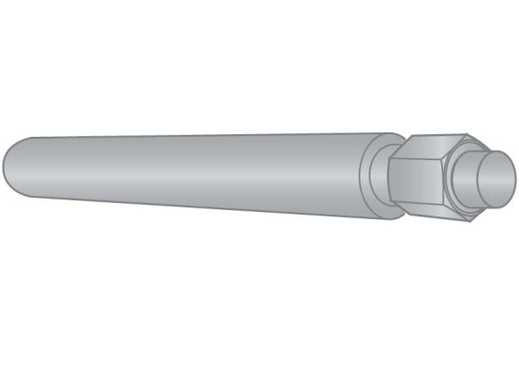 Taper Pin Threaded Ext #10 x 4-1/4 Stainless Steel w Nut