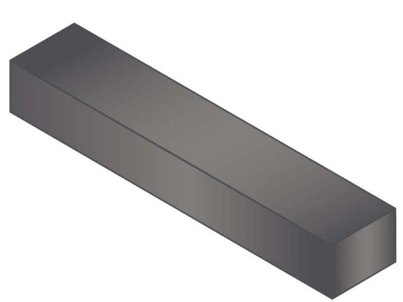 MAK-A-KEY Key Stock 1/2 x 3/4 x 1 ft Carbon Steel Undersize