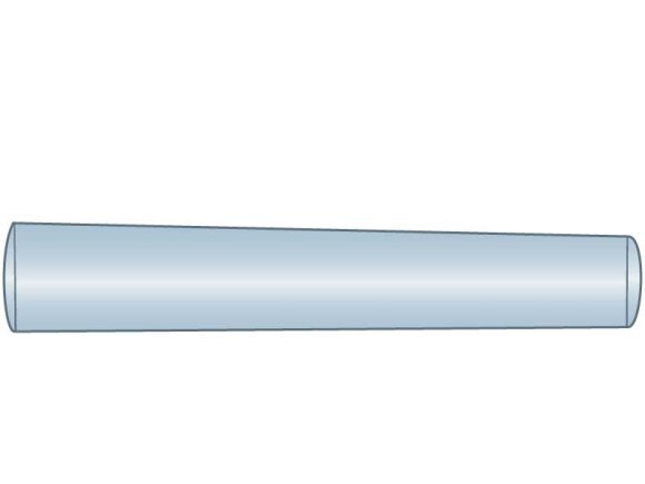 Taper Pin #10 x 2 Carbon Steel Zinc Clear ASME B18.8.2