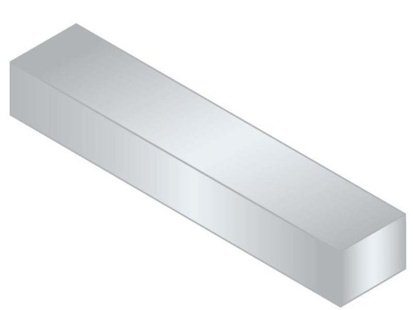 Machine Key 1/2 x 1-3/4 x 10 Form B Aluminum BIL