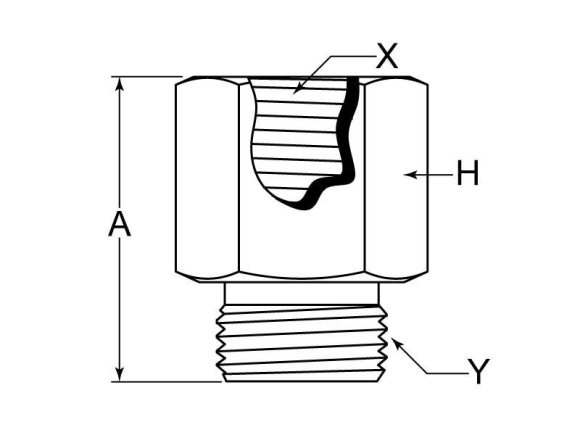 Adapter 7/16-27UNS x 1/8-27NPTF CS ZC