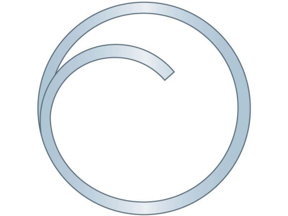 Circle Cotter .062 x 1 Carbon Steel Zinc Clear