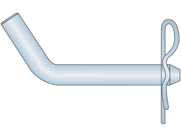 Bent Pin 1 x 4-3/4 Carbon Steel Zinc Clear with Bridge Pin