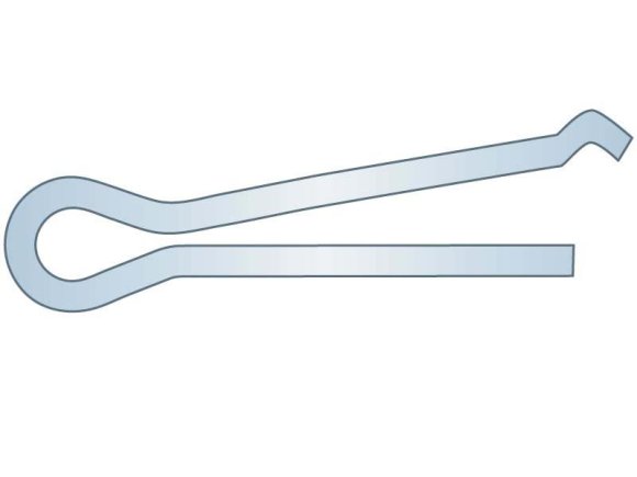 Clinch Pin 1/4 x 1-1/2 Carbon Steel Zinc Clear