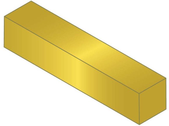 MAK-A-KEY Key Stock M6 x 6 x 305 C36000 Brass Bilateral