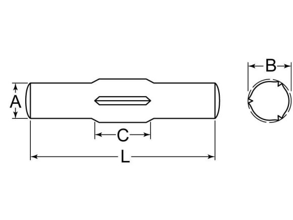 Groove Pin 3/8 x 3 Type E Low Carbon Steel Zinc Clear