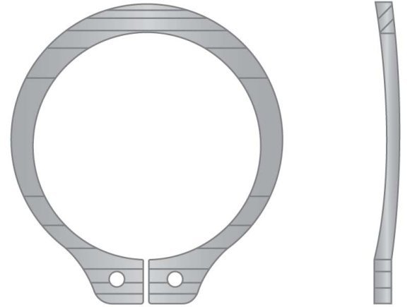 Snap Retaining Ring Bowed External 1 PH 15-7/17-7 Stainless