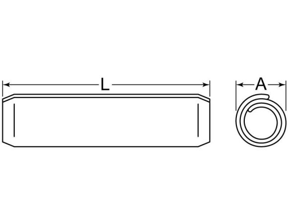 Coiled Spring Pin HD 5/64 x 1/2 Stainless Steel PV MS39086