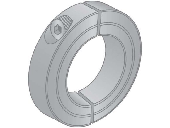 Double Split Collar M38 x 16 x 13 Stainless Steel Plain