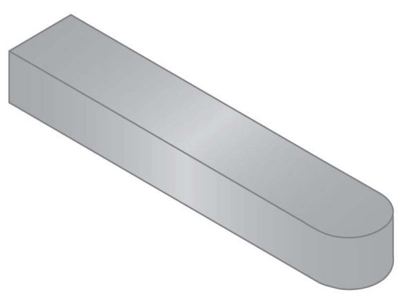 Machine Key M12 x 8 x 60 Form AB SS316 PL UN