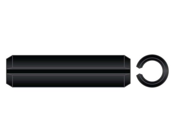 Slotted Spring Pin 5/32 x 7/16 Carbon Steel Zinc Black