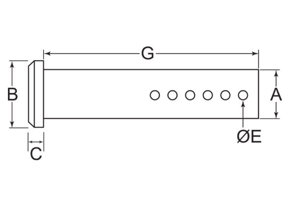 Clevis Pin Universal 1/4 x 2 Low Carbon Steel Zinc Clear