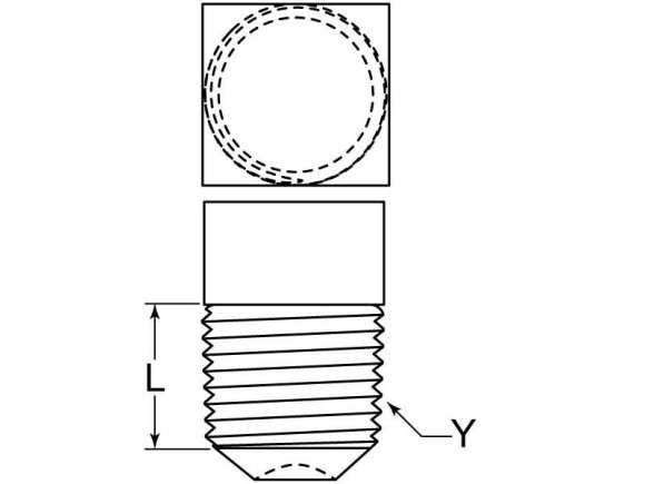 Square Head Set Screw 3/8-16 x 3/4 CS PL