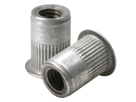 AVK Threaded Insert Knurled AL M6-1 x 4.2 Brass Cad Open End