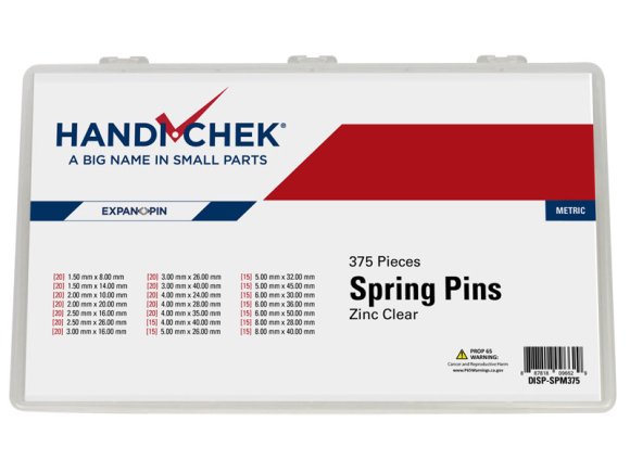 Spring Pin Assortment Metric 375pc