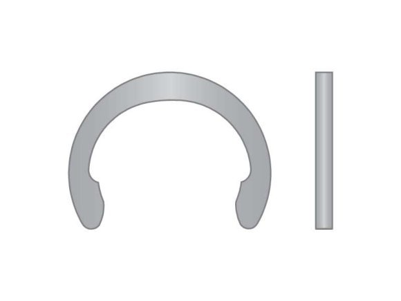 Crescent External Retaining Ring Clip 17 mm SS