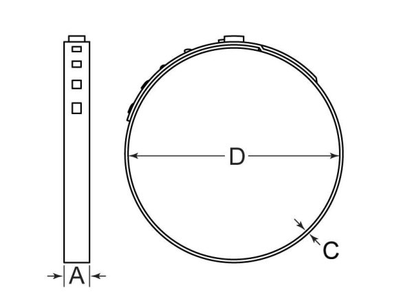 Oetiker Hose Clamp Low Profile M107-104.5 Stainless Steel