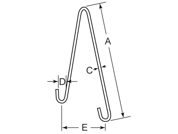 V-Hook End Mount .135 x 11 Ga.