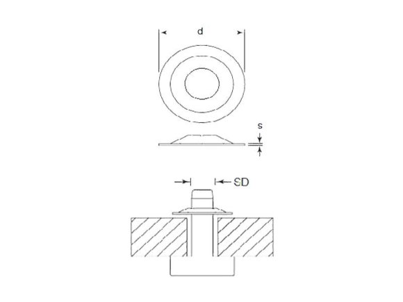 Push-On Ring Thinwall Screw 3/8 Black Oxide