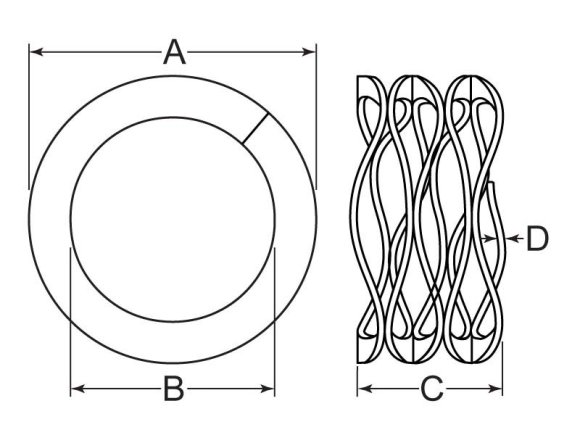 Compression Wave Spring 1 in High Carbon Steel