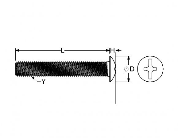 Truss Head Machine Screws #6-32 x 3/4 in Steel ZC3