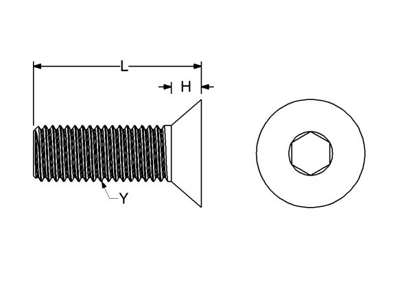 Flat Head Machine Screws 1/2-13 x 1-1/4 in 316 SS