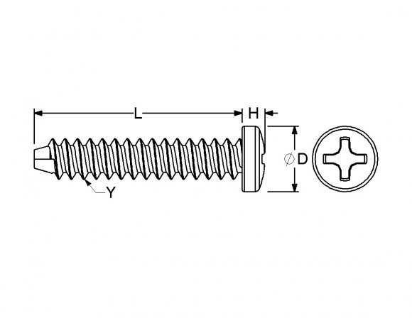 Pan Head Sheet Metal Screws #6-32 x 3/4 in Steel ZC3
