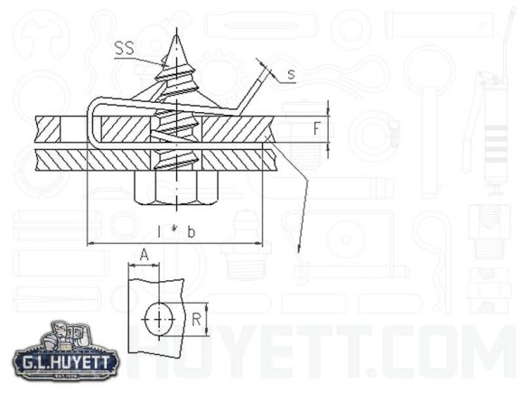 U-Nut Screw Size 10-16 Panel Thk .182-.192 P.O