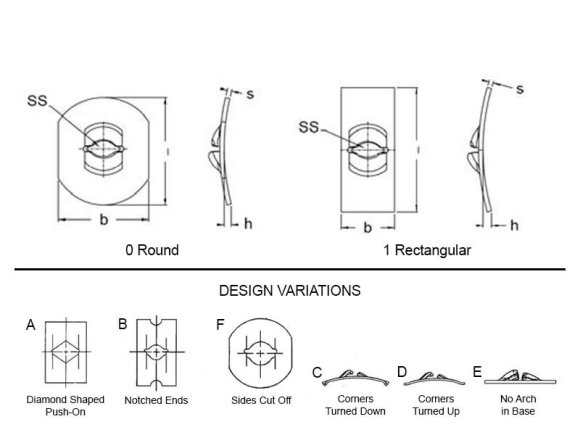 Tinnerman Push On Retainer 1/4 Stud P.O