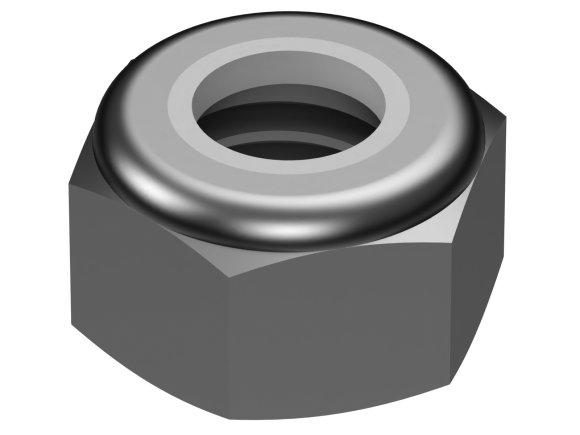 Nylon Insert Lock Hex Nuts 3/8-16 x 17/64 in Steel ZC3