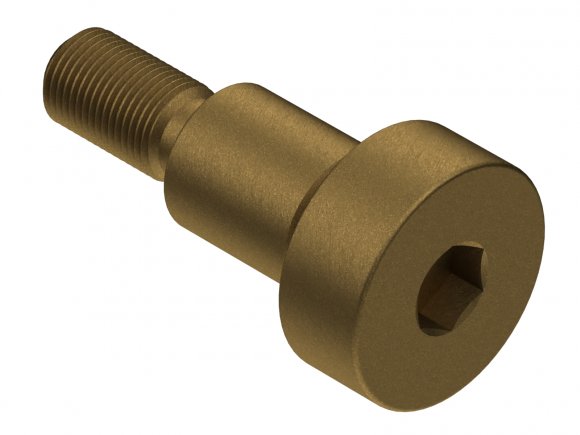 Cap Head Shoulder Bolts 1 x 1 in Brass