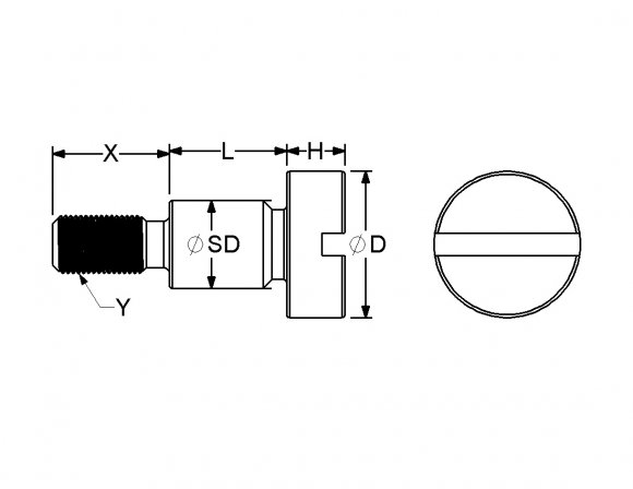 Cap Head Shoulder Bolts M12 x 25 Steel BO