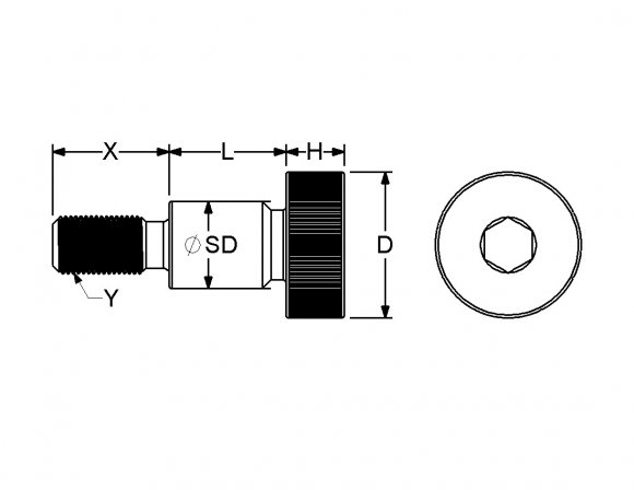 Cap Head Shoulder Bolts M24 x 30 18-8 SS