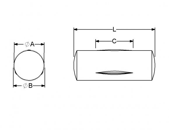 Groove Pin 1/4 x 2-3/4 Type E Alloy Steel Plain Oiled