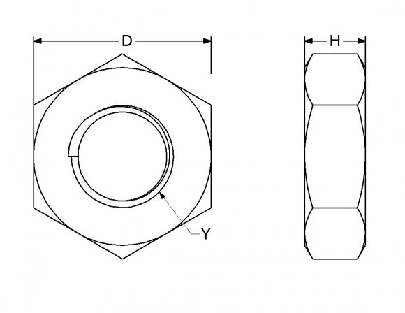 Hex Nuts #6-32 x 3/32 in Steel ZC3
