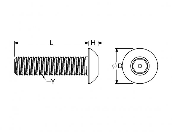 Button Head Machine Screws #10-24 x 1/2 in SteelBO