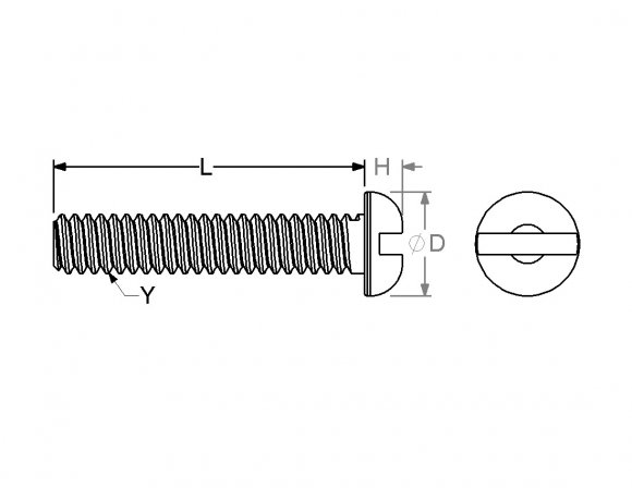 Round Head Machine Screws #6-40 x 1/2 in SteelZC