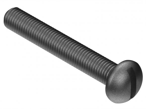 Round Head Machine Screws 3/8-16 x 3-1/2 in SteelZC