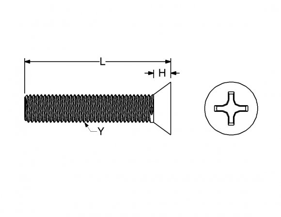 Flt Hd Mch Scr #6x1/2 SS PL 100pk