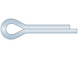 Clinch Pin 1/4 x 1-1/2 Carbon Steel Zinc Clear