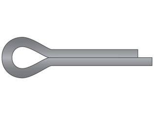 Cotter Pin 1/4 x 2 Carbon Steel Zinc Clear