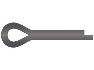 Cotter Pin 1/8 x 2-1/2 Carbon Steel Zinc Clear