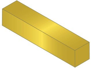 MAK-A-KEY Key Stock 1/4 x 1/4 x 4 ft Carbon Steel Undersize