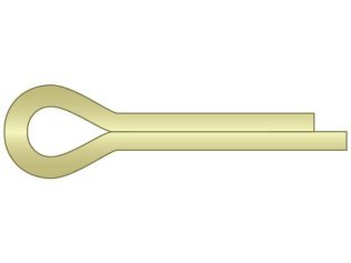 Cotter Pin 1/16 x 1 Carbon Steel Zinc Clear