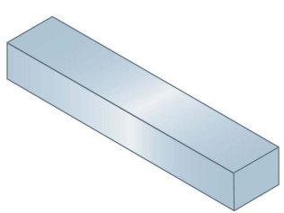 MAK-A-KEY Key Stock 28 mm x 16 mm x 1M C45K Undersize